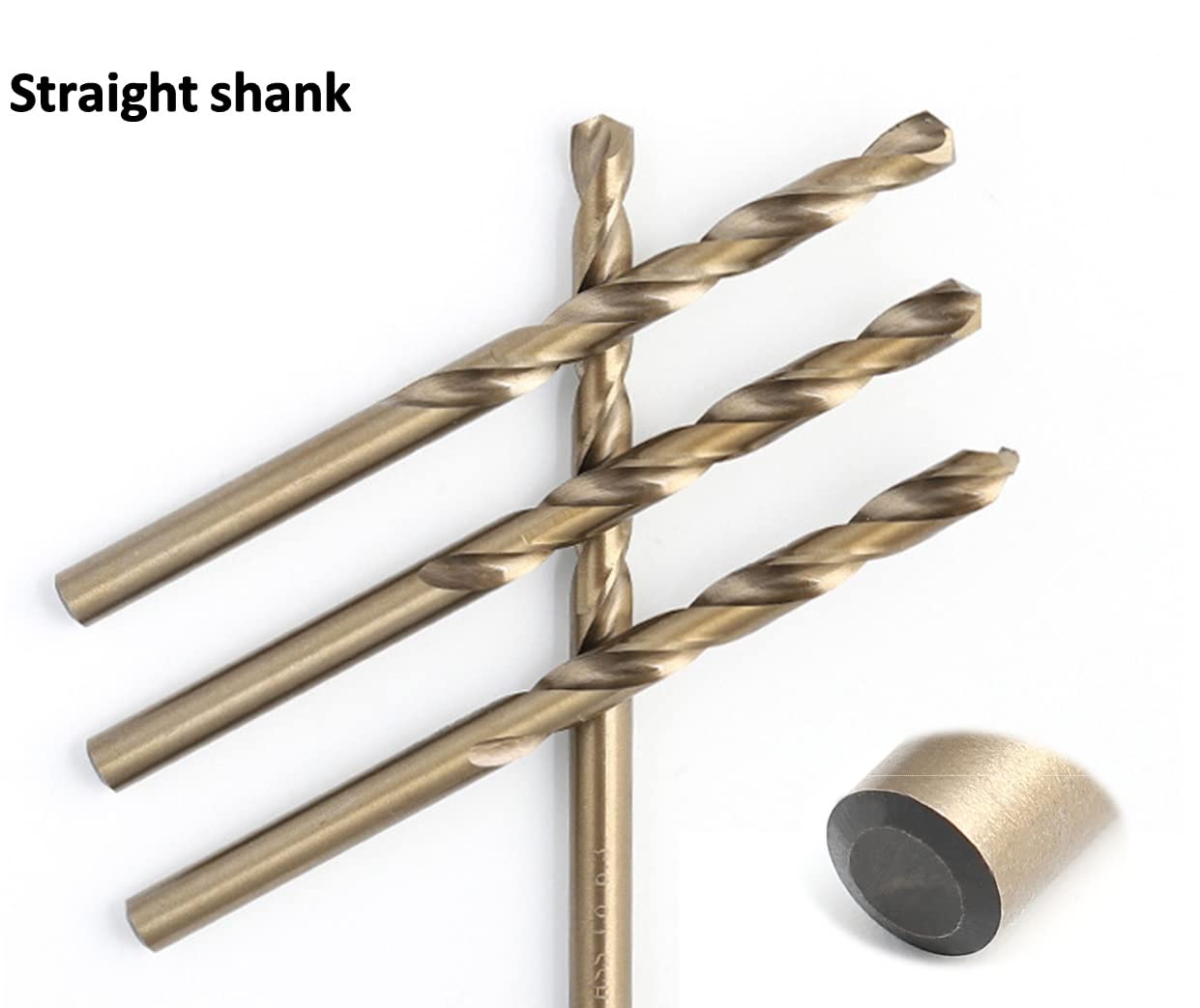 aiyun 1/8" Cobalt Drill Bits, 10 Pack M35 Jobber Length Twsit Drill Bit Set for Hard Metal, Stainless Steel (1/8")