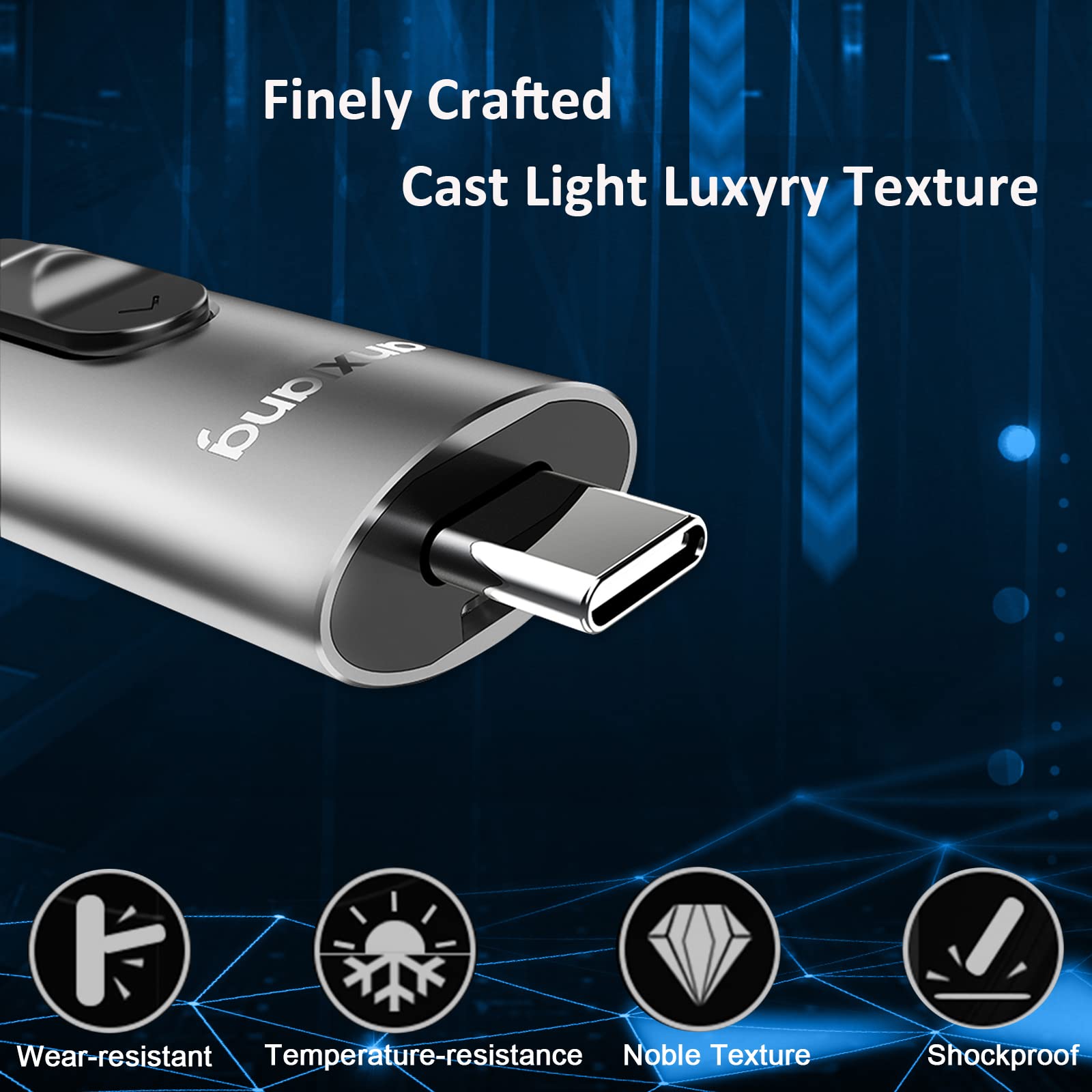 512GB USB SSD Solid State Flash Drive 550MB/s Super-Fast Transfer Speed USB 3.2 Gen1 Dual Interface USB Type-C Thumb Drive Memory Photo Stick for OTG Type-C Android Phone, PC, Mac, Laptop(Silvergray)