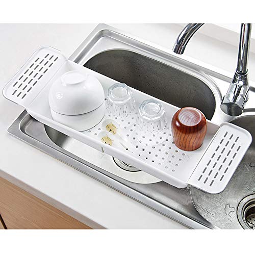 Bath Bridge Caddy Bathtub Trays Rack Dish Drainer Rustproof Phone Toy Pad Book Wine Candle Holder Tablet Bathroom Accessories Storage Drying Compact Extending Side