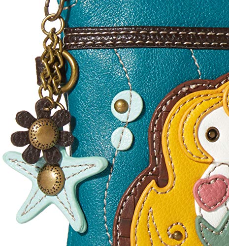 Chala Cellphone Crossbody Handbag Mermaid/Blue, 5 x 7.5 x 1