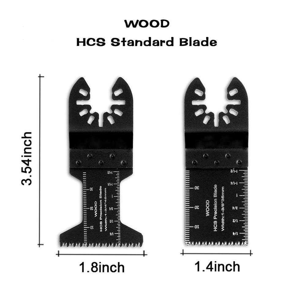 6 Pcs Oscillating Saw Blades Metal Wood Universal Oscillating Multitool Quick Release Saw Blades Kit Compatible with Dewalt Fein Bosch Multimaster Makita Ridgid Ryobi Rockwell