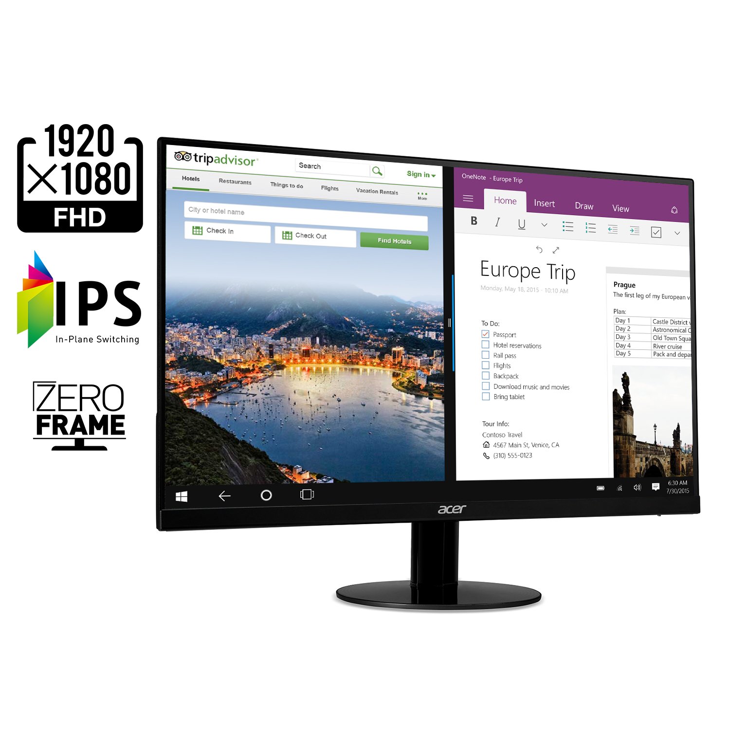 Acer Aspire TC-1760-UA93 Desktop | Intel Core i7-12700F 12-Core | NVIDIA GeForce GTX 1660 Super & 21.5 Inch Full HD (1920 x 1080) IPS Ultra-Thin Zero Frame Computer Monitor
