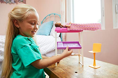 Barbie Doll and Furniture Set, Loft Bed with Transforming Bunk Beds and Desk Accessories, Gift Set for 3 to 7 Year Olds
