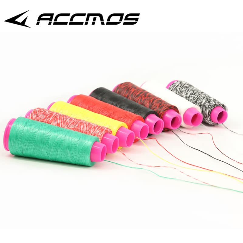 ACCMOS 110m ArcheryBow String Material Recurve/Compound Bow Accessory 1600 Polyethylene Fiber Rope Bowstring Handmade DIY Bow String Black-White