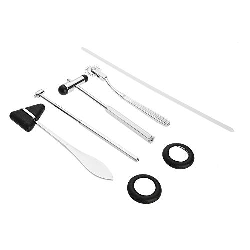 Akozon Neurological Hammer, Medical Muscle Reflex Diagnostic Percussion Health Care Percussor Kit 5 Piece Set with Pointed Round Triangle T-Shaped Head for Nurses