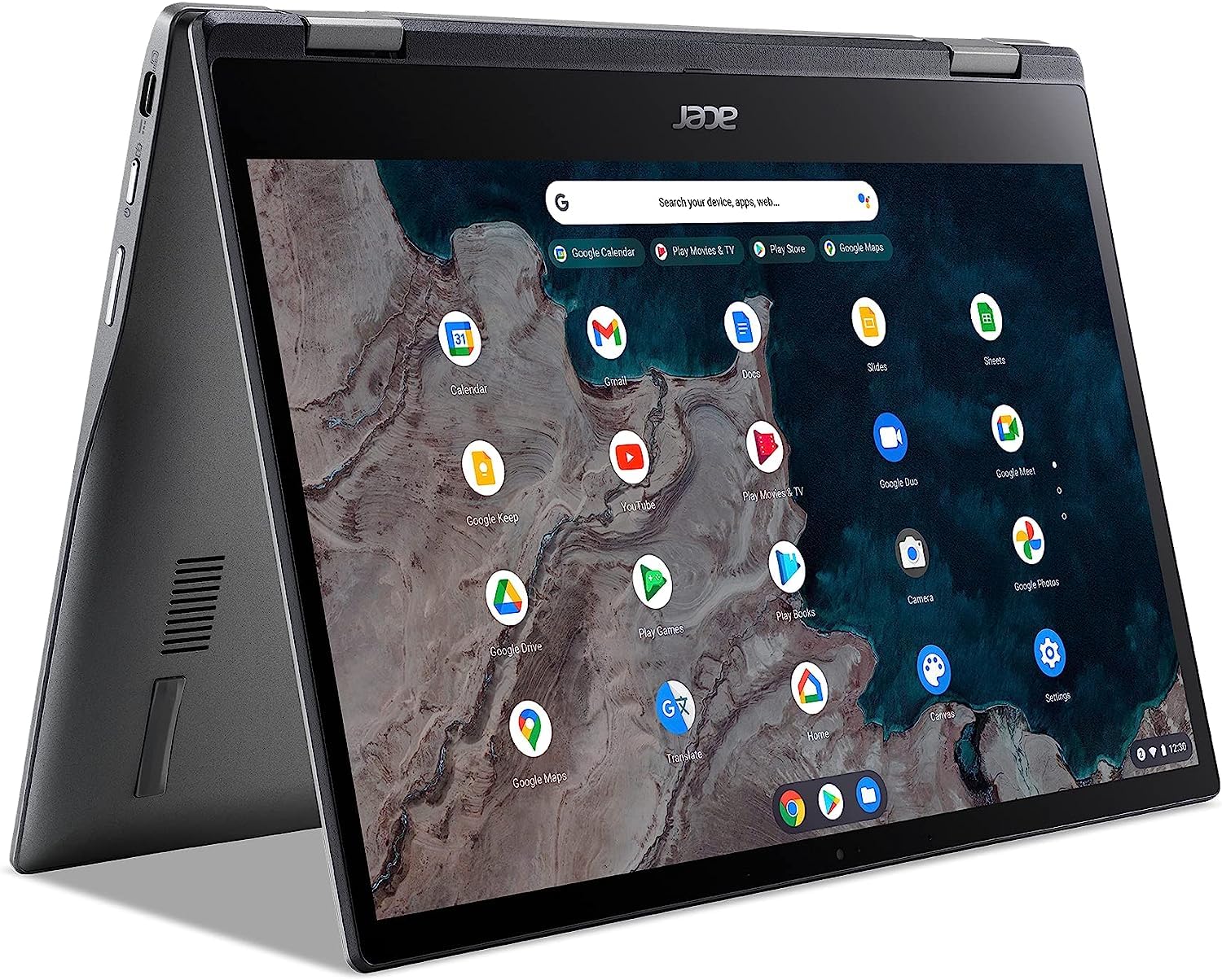 acer Convertible 2-in-1 CP513 Chromebook Enterprise 13.3inch Frameless FHD IPS Touchscreen Qualcomm 8-Core Processor 8GB DDR4 Ram 128GB SSD Webcam Chrome OS