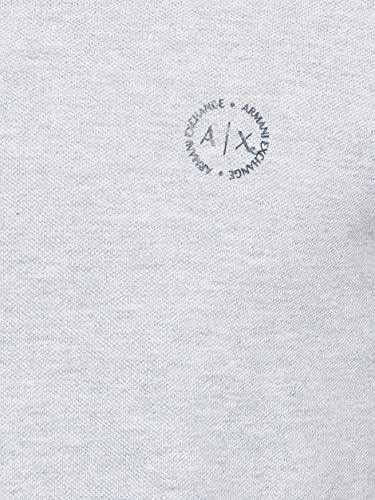 A|X ARMANI EXCHANGE mens Short Sleeve Jersey Knit Polo Shirt, B09b Heather Grey, X-Large US