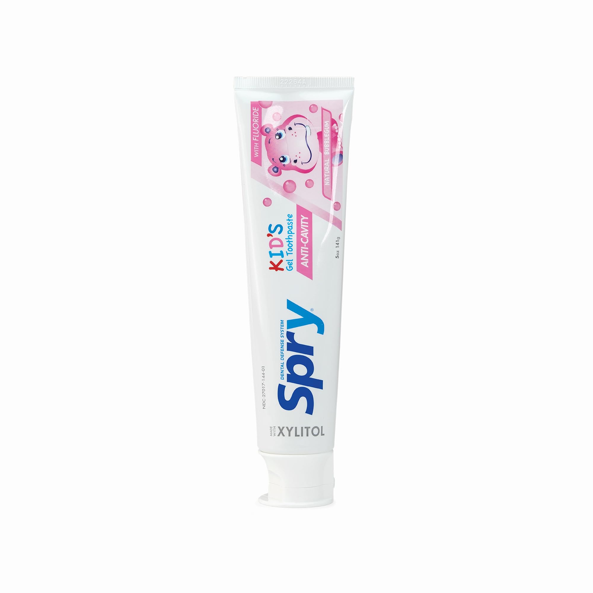 Spry Xylitol Toothpaste for Kids 5oz. Kids Toothpaste with Fluoride, Teeth Whitening Kids Toothpaste with Xylitol, Natural Breath Freshening, Mouth Moisturizing Ingredients, Bubble Gum (Pack of 1)