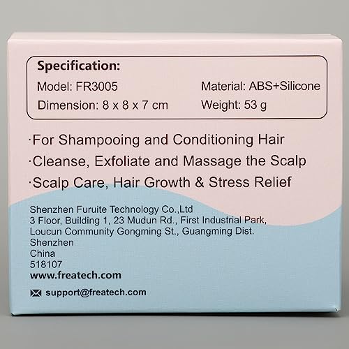 FREATECH 2-Pack Hair Scalp Massager Shampoo Brush, Shower Hair Brush with Long & Flexible Silicone Bristles for Scalp Scrub, Head Massage and Hair Growth, Dandruff Comb Scalp Scrubber Exfoliator