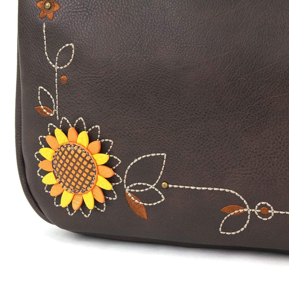 CHALA Sunflower Collection RFID Nylon Cross Body Bag (Navy 6.25 x 8)