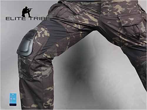 Airsoft Military BDU Tactical Suit Combat Gen3 Uniform Shirt Pants Multicam Black (L)