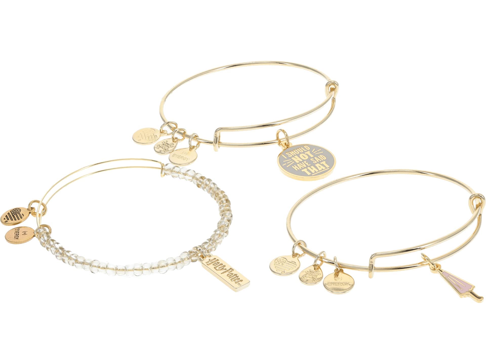 Alex and Ani Harry Potter - Hagrid Character Set of 3 Bracelet Shiny Gold One Size