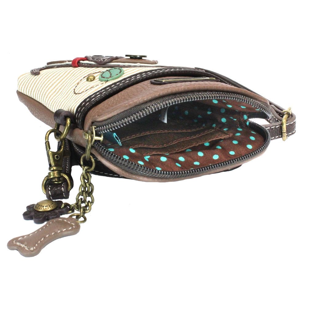 Chala Toffy Dog Cellphone Crossbody Handbag Purse - Convertible Strap Dog Mom Dog Lovers Chala Group Handbag