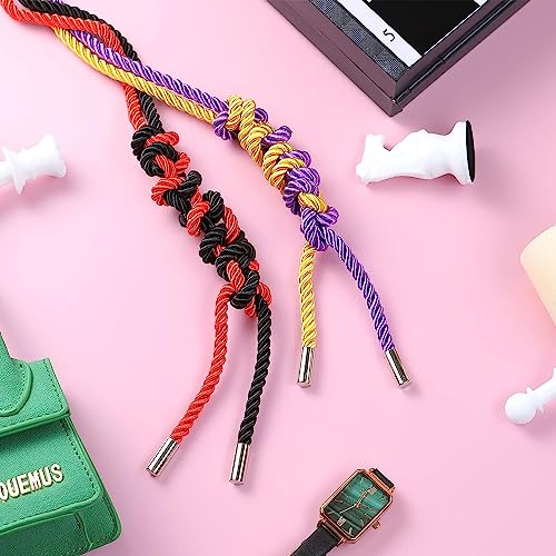 BAVIHOR Silk Rope Long Rope, Skin Friendly Soft Rope Durable, 32 Feet 8 mm Multipurpose Long Satin Braided Twisted Rope (Black, Red)