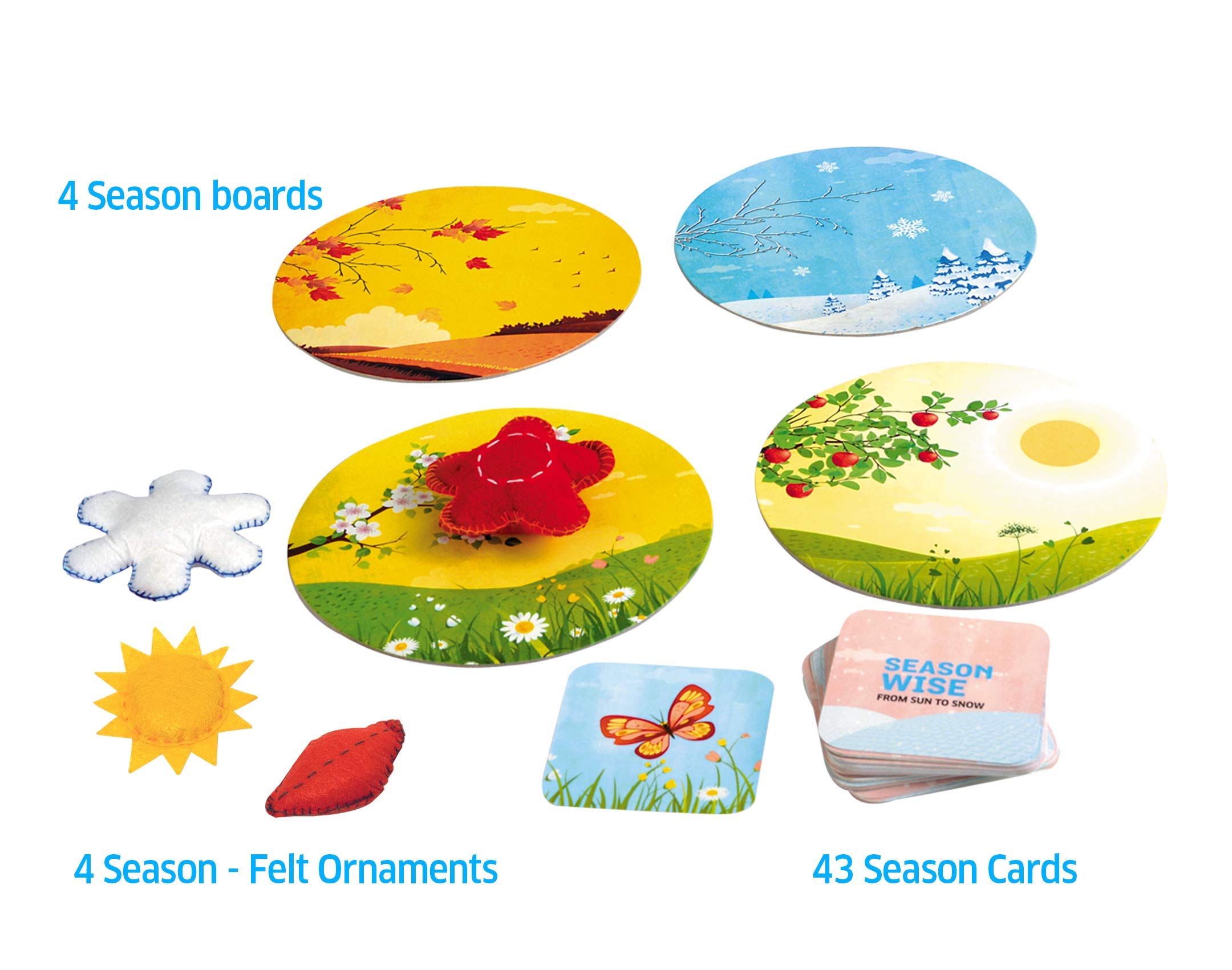 Chalk and Chuckles Season Wise Preschool Game, Fun Learning, Gifts for Boys and Girls Ages 3 to 6 Years