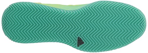 adidas Women's Adizero Ubersonic 4 Clay Tennis Shoe, Black/White/Pulse Lime, 8.5
