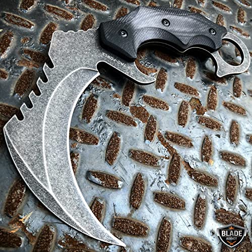 8" Tactical Raptor Claw Knife Karambit Talon Fixed Blade Hunting Hawkbill