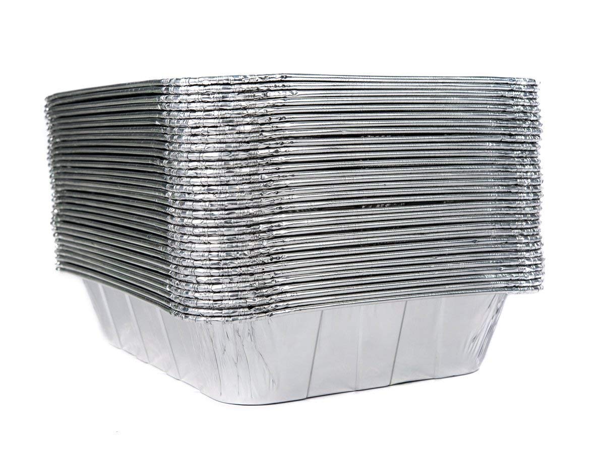 Aluminum Half Size Deep Foil Pan 30 packs Safe for use in freezer, oven, and steam table.pen,12 1/2" x 10 1/4" x 2 1/2" (-40 gauge-!)Made In The USA