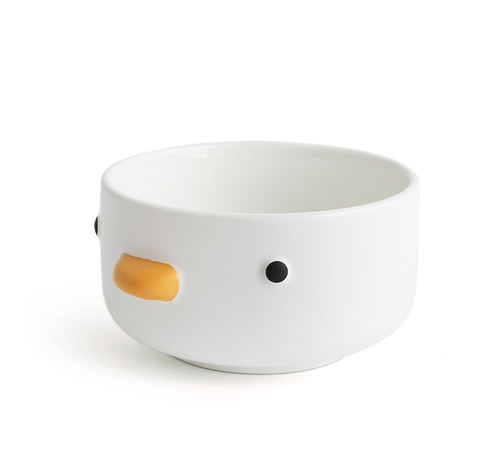 PURROOM Cute Duck Baking Dish, Ceramic Casserole Dish, White Porcelain Pie Pan, 10x7 in Medium Baking Pan with Handles, Oven Safe & Durable Bakeware for Lasagna.