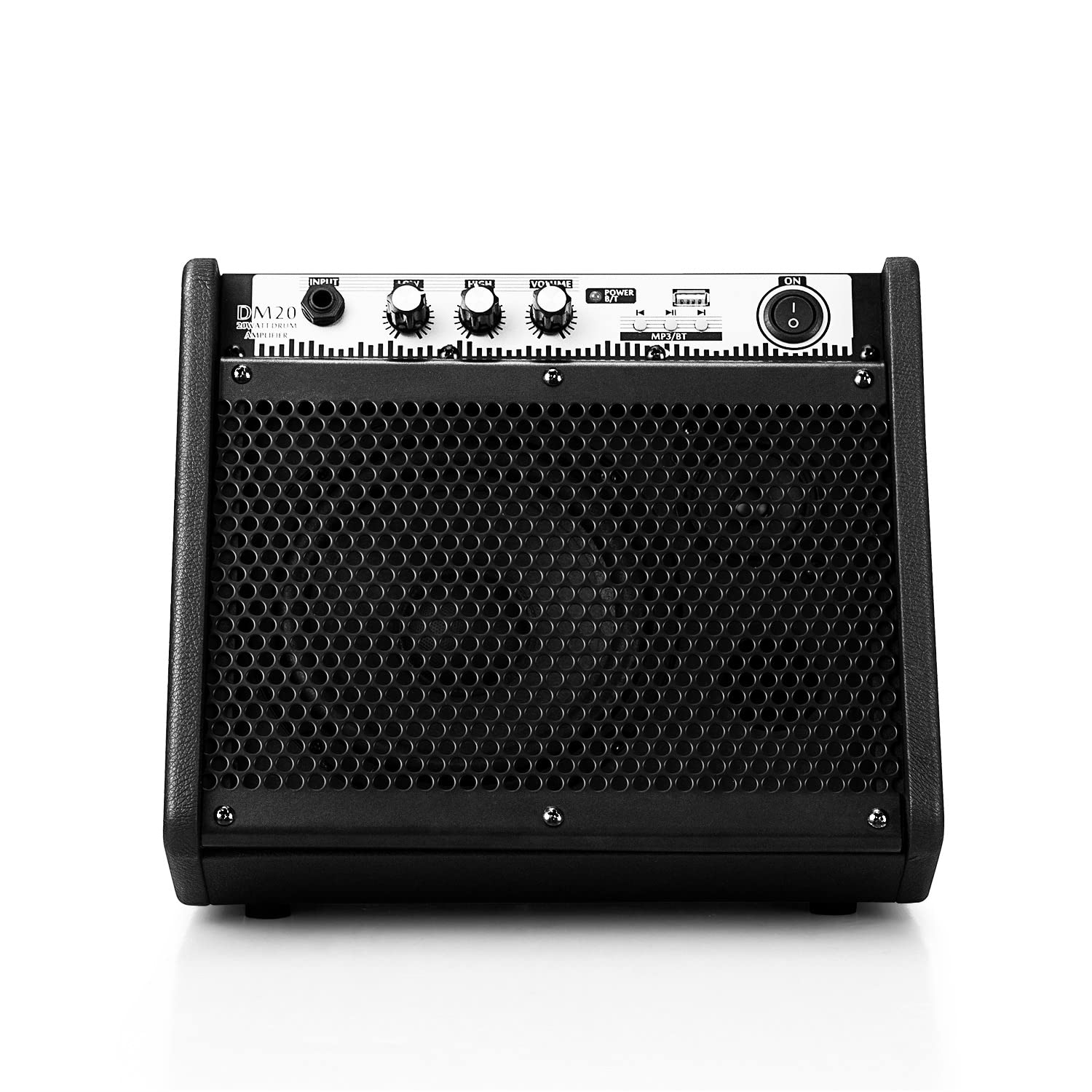 Coolmusic DM20 20W Bluetooth Personal Monitor Amplifier Electric Drum Amplifier Speaker,Keyboard Speaker with USB Interface(Including E-Drum Noise-Reduction Cable)