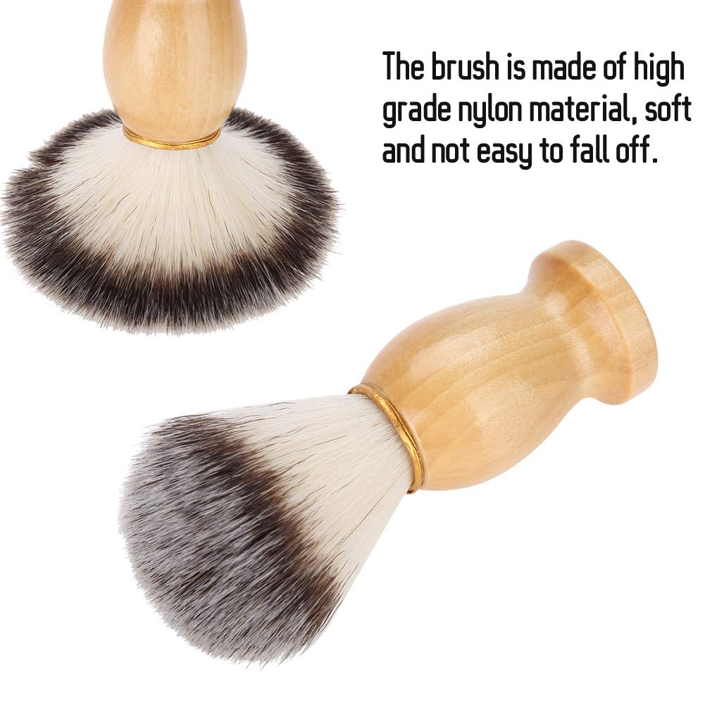 Sonew Beard Shaving Set, Professional Atainless Steel Bowl Holder Brush Shaving Tool Mustache for Men