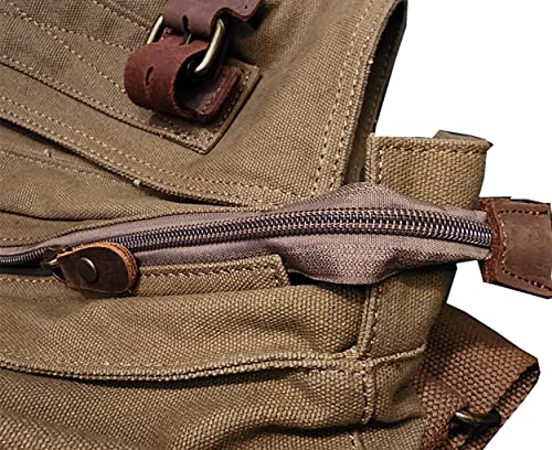 Berchirly 13.3Inch Laptop Bag Vintage Military Man Canvas Messenger Bags For Women Men