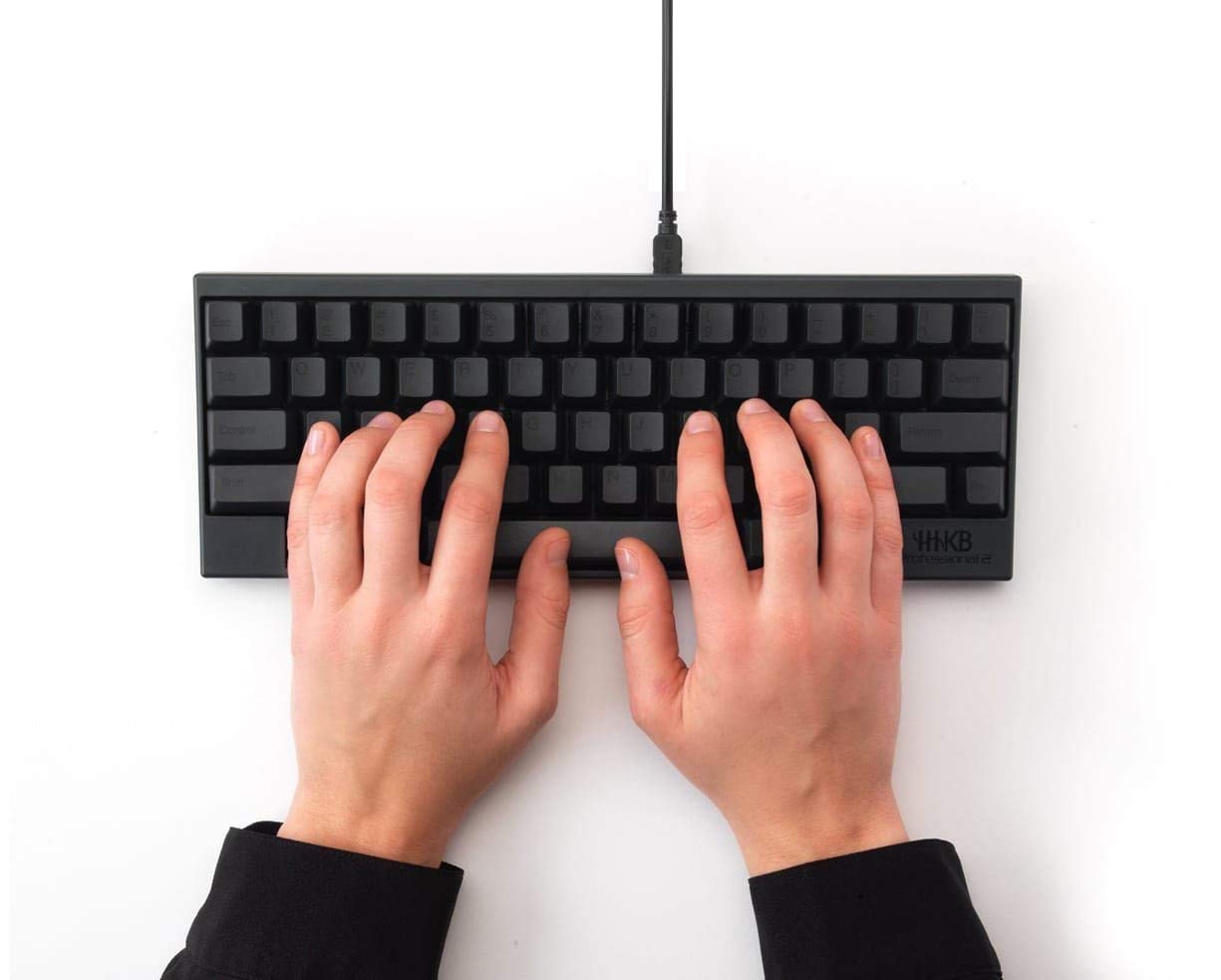 Happy Hacking Keyboard Professional2 (Compact, Charcoal, Printed Keycaps, 45G)