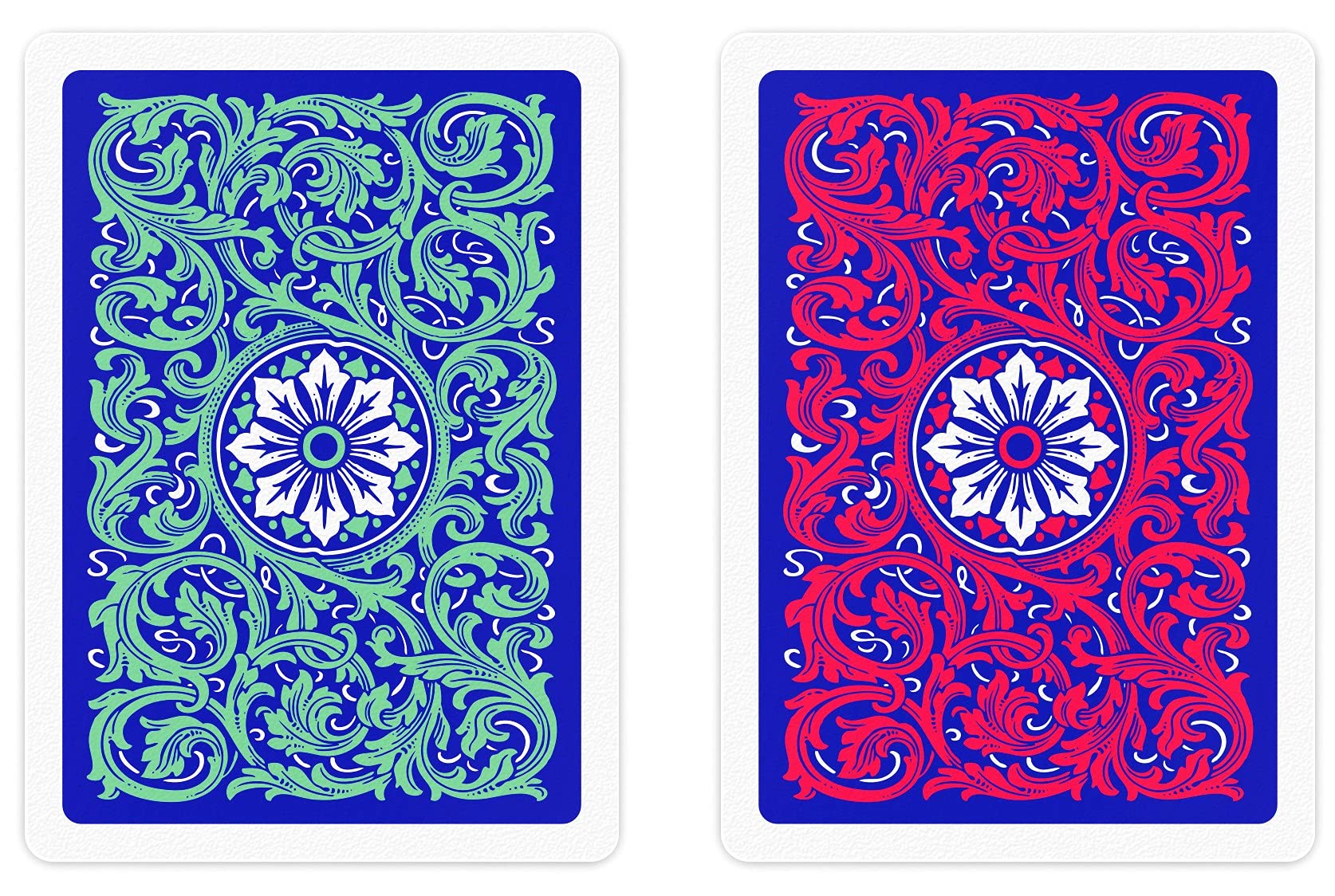 Copag 1546 Neoteric Design 100% Plastic Playing Cards, Poker Size (Standard) Green/Red (Jumbo Index, 1 Set)