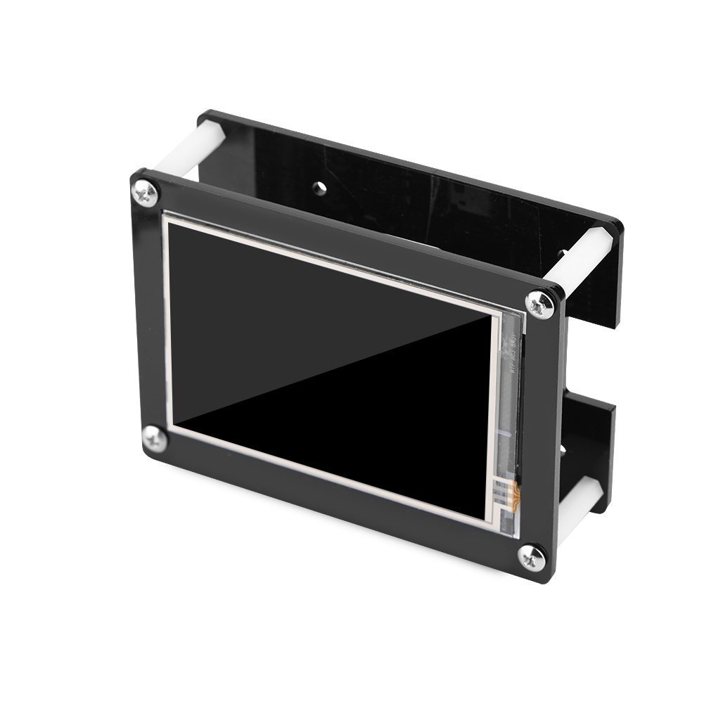 fosa 1080P 60fps 3.5 inch HDMI LCD Screen Display for Raspberry Pi 3 Mode B+,3 Mode B, Pi 2 Model B, Pi Model B+, Pi Model A+ IPS Wide Viewing Angle Display with Black Acrylic Protective Case