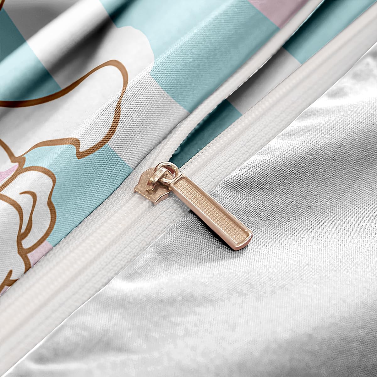 XYRXARIC Duvet Cover Set 3D Printed Cinnamoroll Soft Microfiber 3 Pieces Childrens Bedding Set Comforter Cover with Zipper Closure and 2 Pillowcases(Queen)