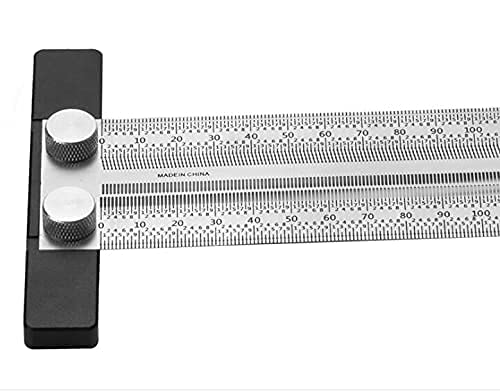 Apple&Orange 200mm Stainless Steel Marking T Square Ruler for Woodworking Scribing Line Ruler Carpenter Square Measuring Tool