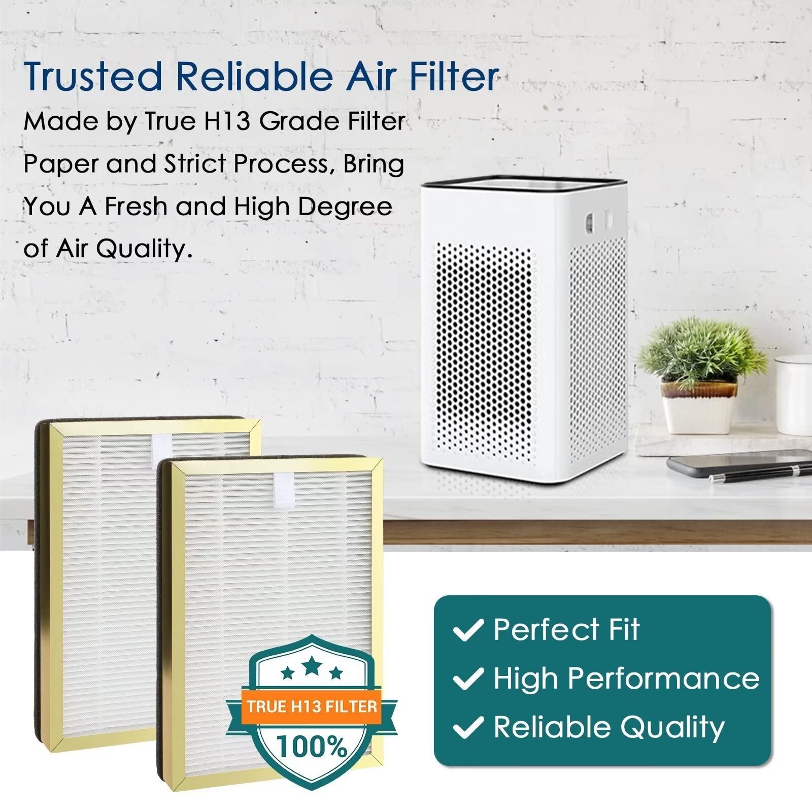 Filtmonster Upgraded MA-25 H13 True HEPA Replacement Filter for MA-25 Air Purifier,3-in-1 True HEPA, Activated Carbon and Pre-Filter(2 Set)