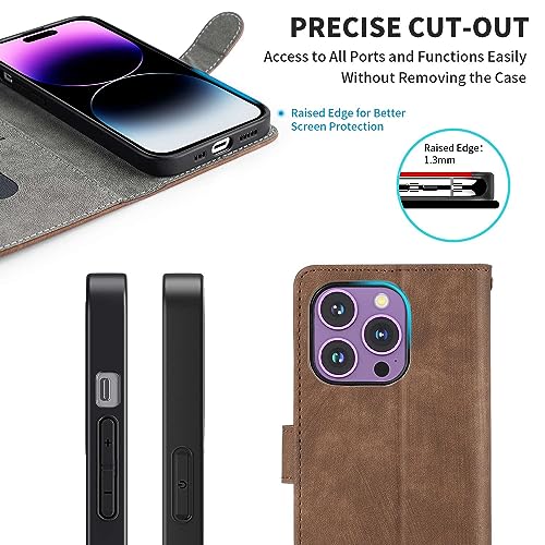 Case Compatible with Infinix Note 12i 2022 X677,Leather Case with Card Slot.Wallet Design,RFID Protection.Standable Flip Case Brown