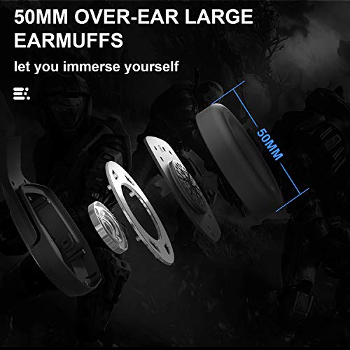 Anivia Gaming Headset Xbox One Headset with Noise Canceling Mic Over Ear Headphones Compatible with PC, PS4, Xbox One Controller MH602 Blue