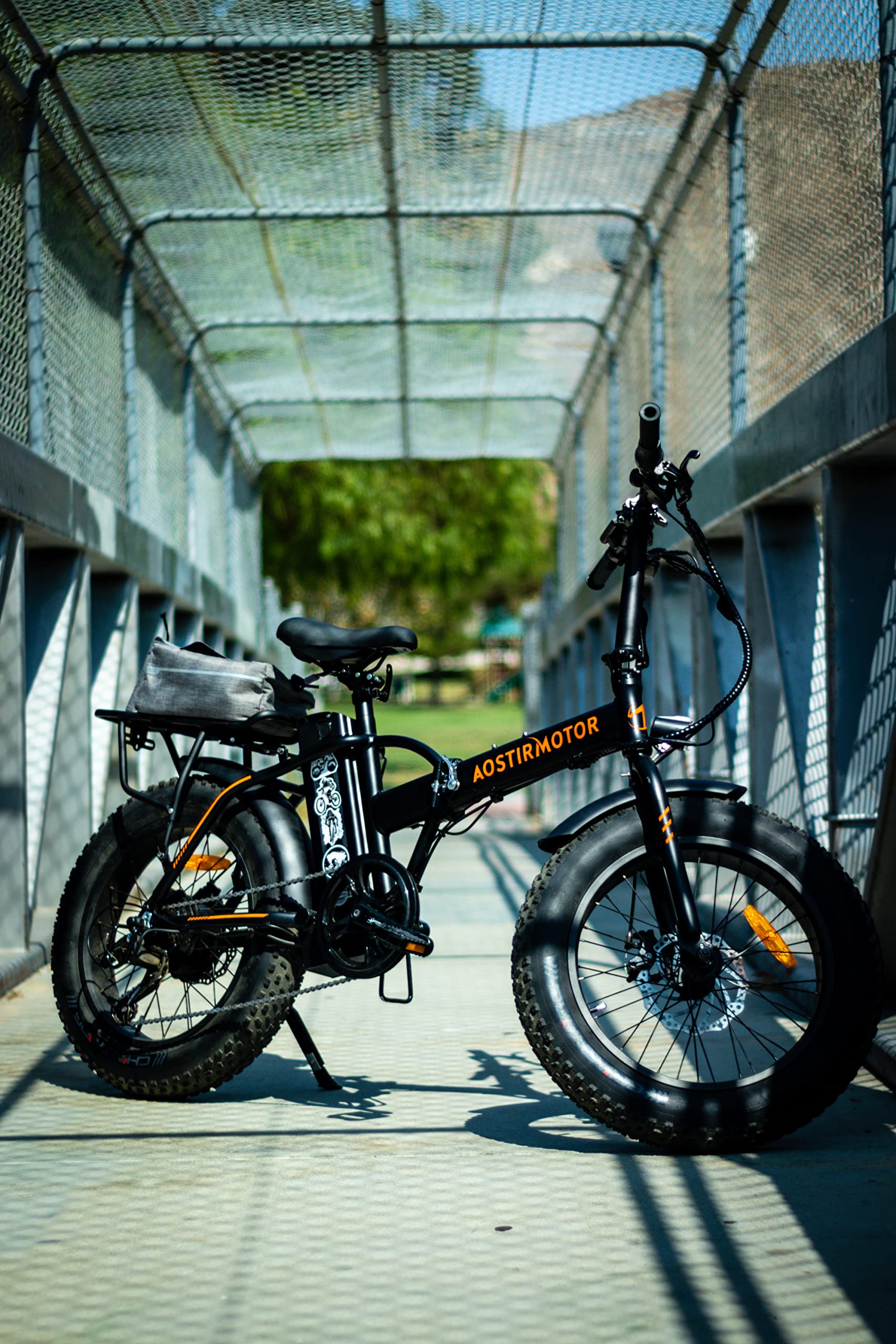 A20 Folding Electric Bike Ebike Bicycle 500W Motor 20" Fat Tire with 36V/13Ah Li-Battery (Rear Luggage Rack)