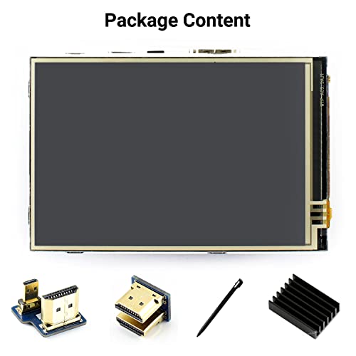 Waveshare 3.5inch Resistive Touch Screen LCD, Compatible with Raspberry Pi 5/4B/3B/Zero/Zero W/Zero 2W/Pico/Pico W/Pico WH, 480×320, HDMI, IPS, Supports Windows 11/10 / 8.1/8 / 7