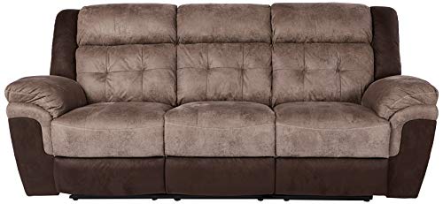 Homelegance Chai 91" Microfiber Double Reclining Sofa (Manual), Brown