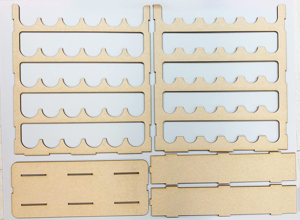Vertical Paint Rack for 2oz Craft Paints - 36mm Diameter Bottles
