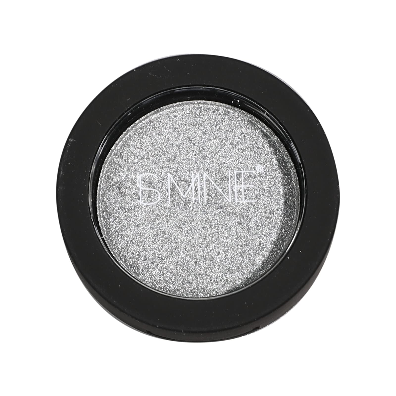 ISMINE Single Eyeshadow Powder Palette (SILVER GRAY) Shimmer Gray, High Pigment, Longwear Single Grey Eye Makeup for Day & Night (#14)