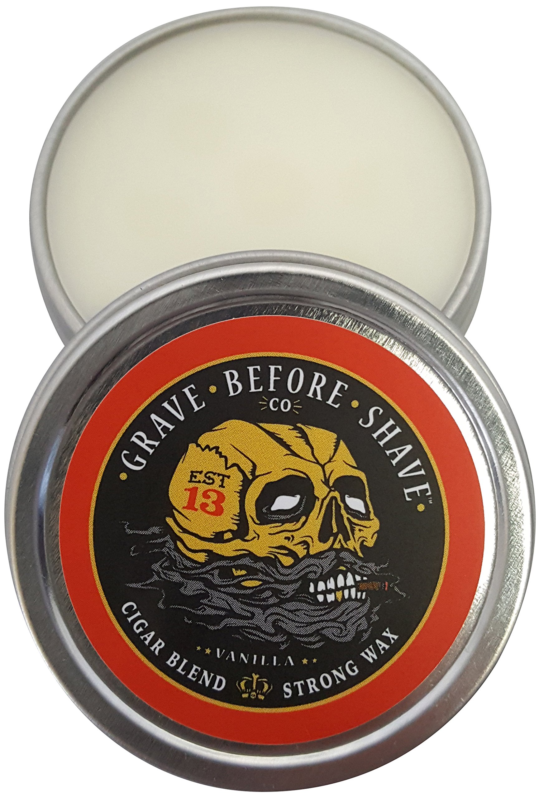 Fisticuffs Cigar Blend Strong Hold Mustache Wax 1 OZ. Tin