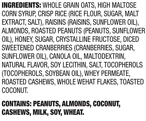 Amazon Brand - Happy Belly Fruit & Nut Chewy Trail Mix Granola Bars, 6 Count