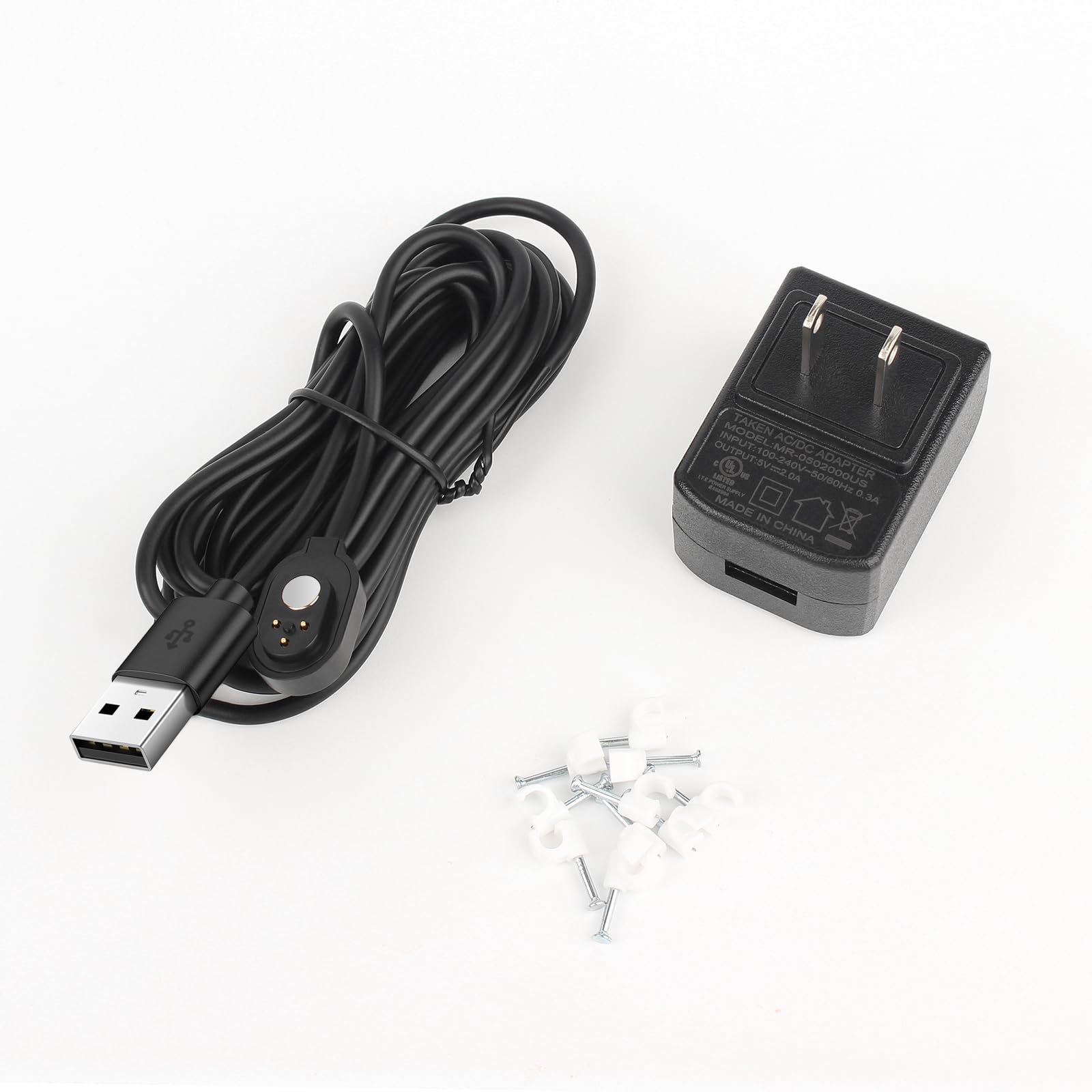 Charging Cable for Arlo Ultra/Ultra 2/Pro 3/Pro 4, Weatherproof Outdoor Magnetic Power Cable with Quick Charge Adapter, 30 Feet Black (NOT Compatible with Arlo Essential Spotlight)