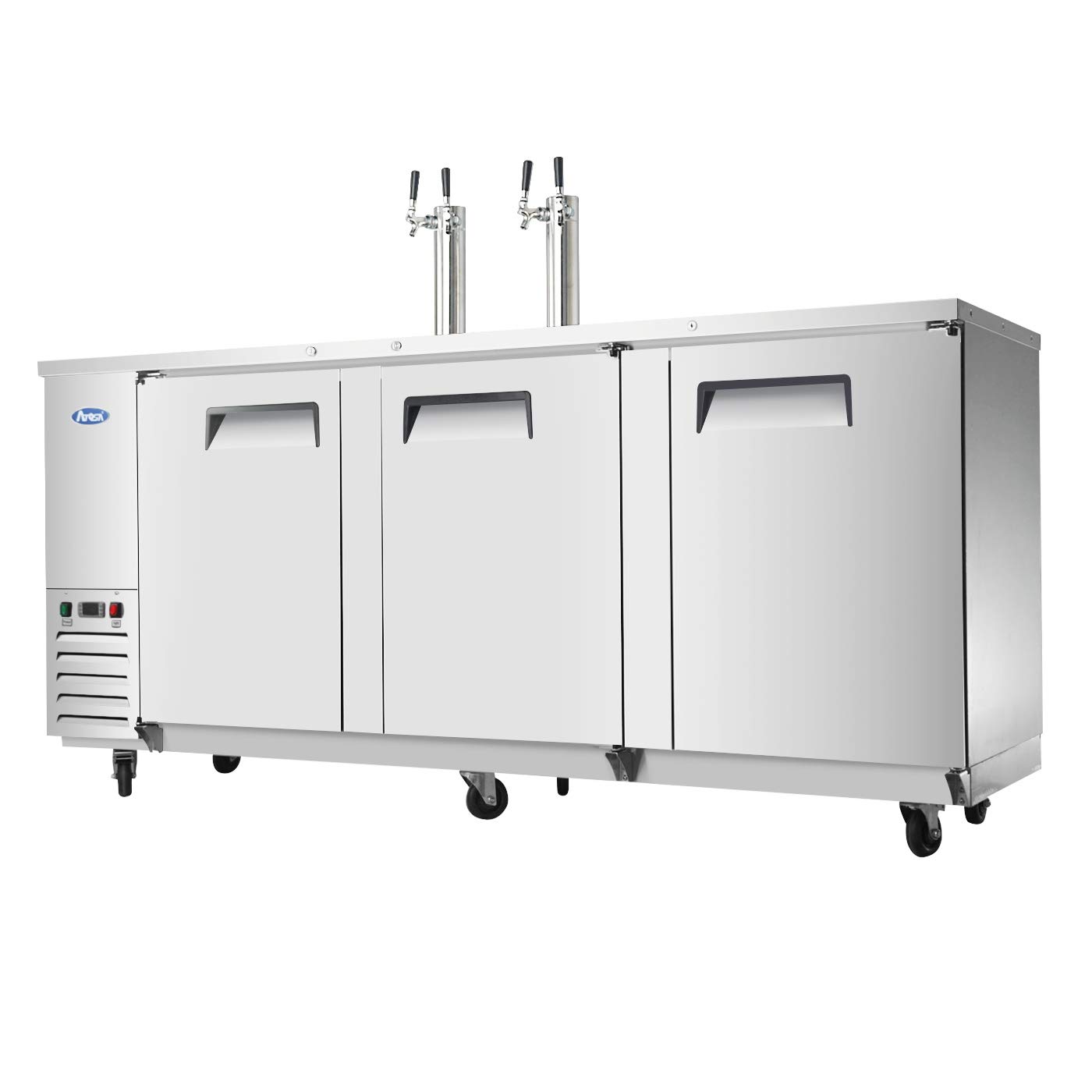 Atosa Kegerator Refrigerator Commercial Beer Cooler, MKC90 Keg Coolers with Tap, Three Doors for Bar, 30.1 Cu.Ft. 33?-38?