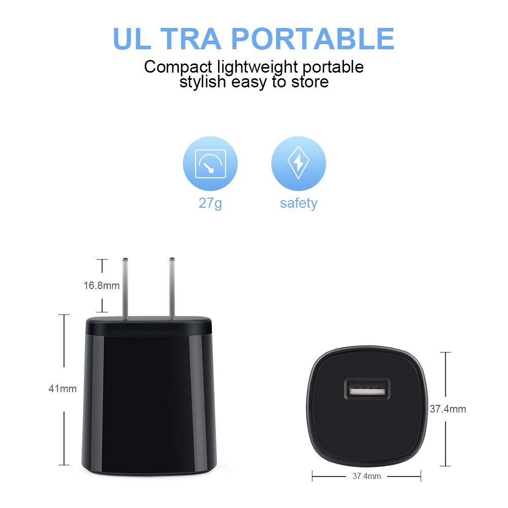 Charging Plug Adapter, Fast Charging Micro USB Cable Android Compatible for Samsung Galaxy S7 S6 J8 J7 J6 J5 J4 J3,Note 5 4 3,LG K7 K8 K20 Aristo 2 3 4+,LG Stylo 2 3 2V,Moto E5 E6 E4 E3 G5,Kindle Fire