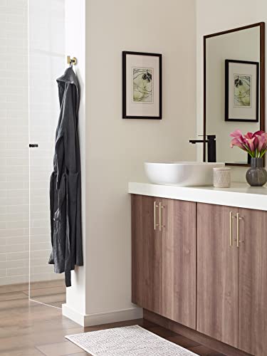Amerock BH26542BBZ | Golden Champagne Single Robe Hook | 2-1/4 in. (57 mm) Length Towel Holder | Arrondi | Towel Hook for Bathroom | Bathroom Hardware | Bath Accessories