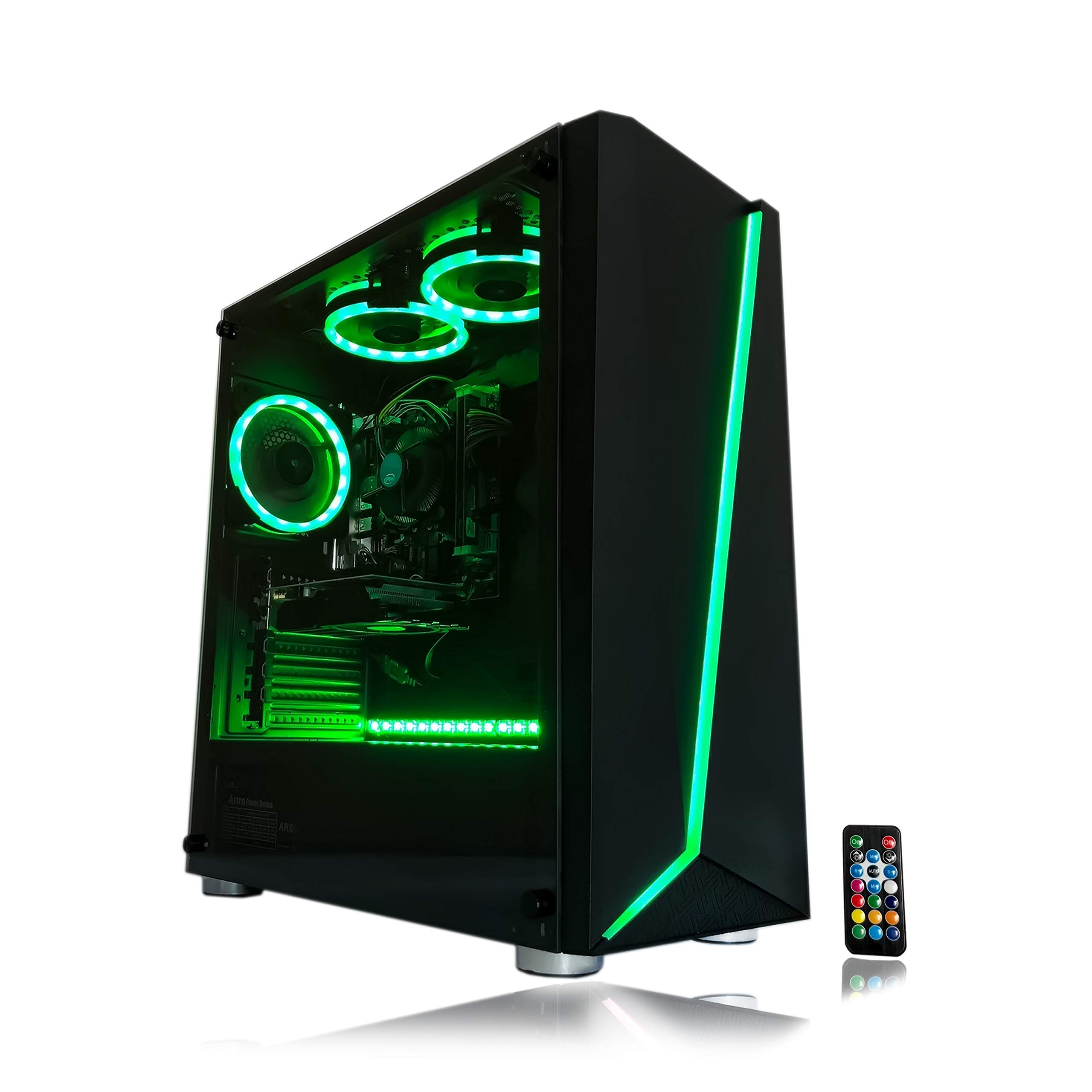 Alarco Gaming PC Desktop Computer Intel i7 3.40GHz,16GB Ram,1TB Hard Drive,Windows 10 pro,WiFi Ready,Video Card GTX 750 4GB, 3 RGB Fans with Remote