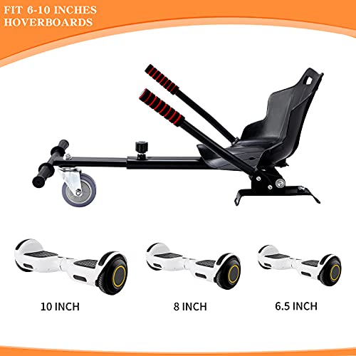 Camelmother Hoverboard Seat Attachment Transform Your Hoverboard into Go Kart for Kids or Adults,Adjustable Hoverboard Accessories for Self Balancing Scooter