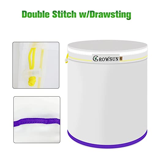 Growsun All Mesh Bubble Bag 32 Gallon 5 Bags Herb Ice Hash Micron Bags Essence Extractor Kit, 8ββx8ββ Pressing Screen Include