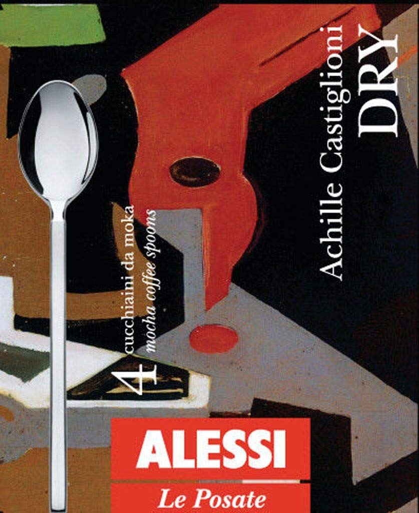 Alessi, 4 Set Dry Mocha Coffee Spoon, Set Of 4, Silver