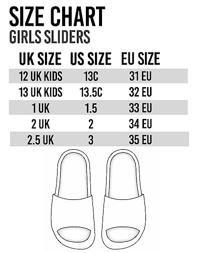 Barbie Girls Sliders Kids Teens Pink Doll Logo Sandals Summer Shoes